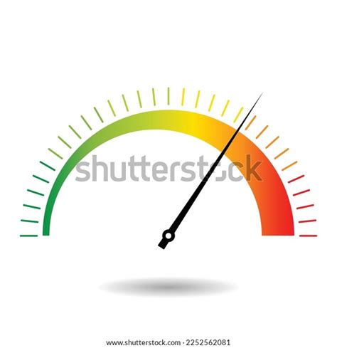 Gauge Meter Indicatorprogress Performance Chart Vector Stock Vector
