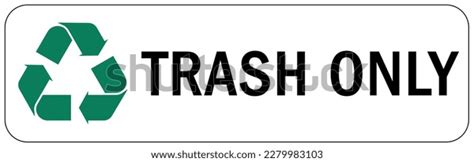 Trash Only Sign Labels Stock Vector Royalty Free 2279983103