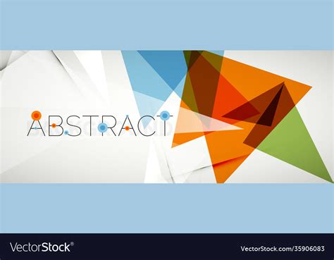 Geometric Abstract Background Color Triangle Vector Image