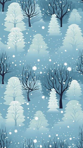 Premium Ai Image Winter Seamless Pattern