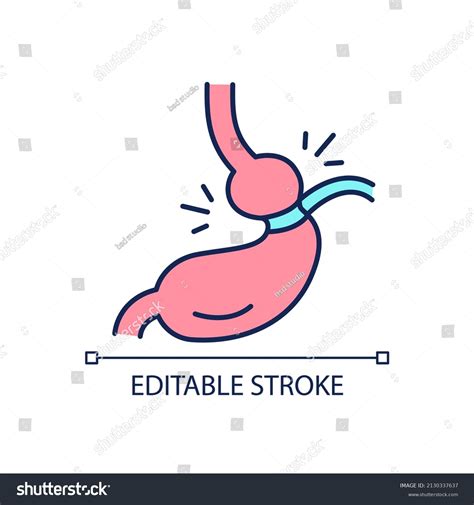 Gastric Bypass Surgery Rgb Color Icon Stock Vector Royalty Free