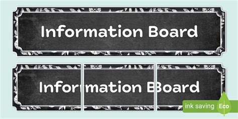Information Board Display Banner Twinkl