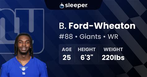 Bryce Ford Wheaton Stats Info And Projections Sleeper