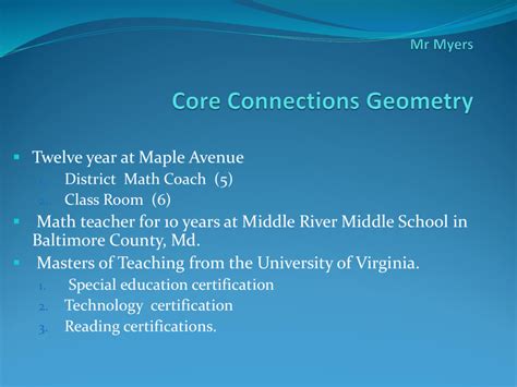 Core Connections Geometry Pwr Point
