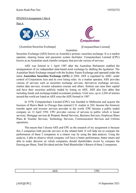 Fin2001 4 Assignment 1 Set A It Is A Market Operator Clearing House