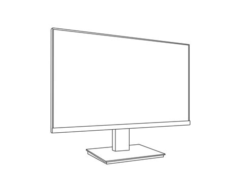 Modern Computer Monitor Design And Line Art In Illustration 52935659