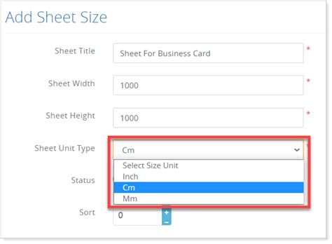 Sheet Size Management User Manual