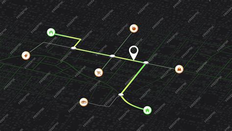 Premium Vector Isometric Abstract Navigation Plan Of The Urban Area General City Map