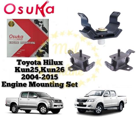 YEAR WARRANTY TOYOTA HILUX VIGO KUN KUN ENGINE MOUNTING SET MANUAL AUTO BRAND OSUKA