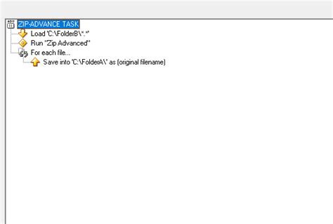 How to create a simple task to zip files using the 'Zip Advanced' built ...