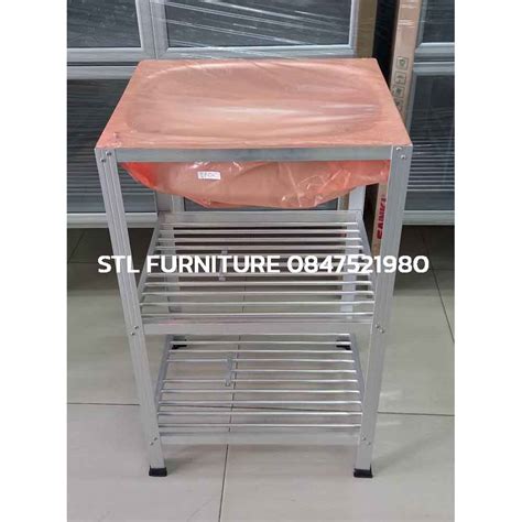 ซิงค์ล้างจาน 1 หลุม 2 ชั้น Stlfurniture