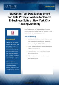 IBM Optim Test Data Management And Data Privacy Solution Fo