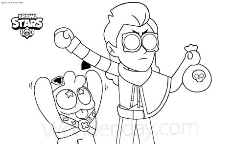 Coloriage Squeak Brawl Stars Wonder Day — Coloriages Pour Enfants Et