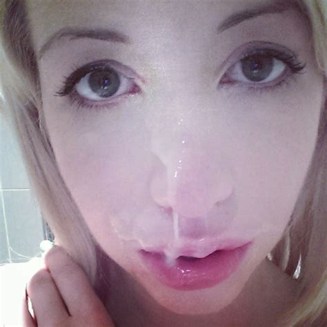 Yummy Cum Dripping Down My Face Mmm Lick It All Up Oliger