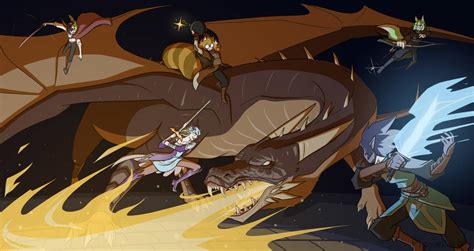 Great Dragon Fight By Plaguebirb On Deviantart