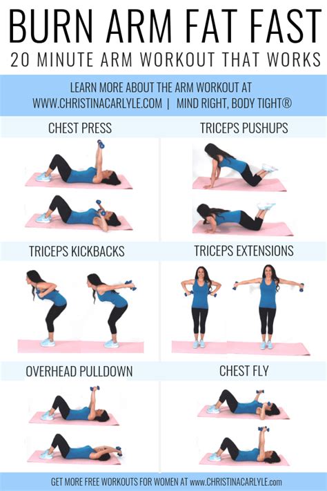 Dumbbell Arm Workout For Tight Toned Arms Arm Workout Quick Easy