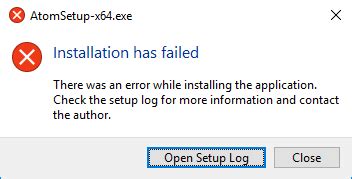 Installation On Windows Failed Issue Atom Atom GitHub