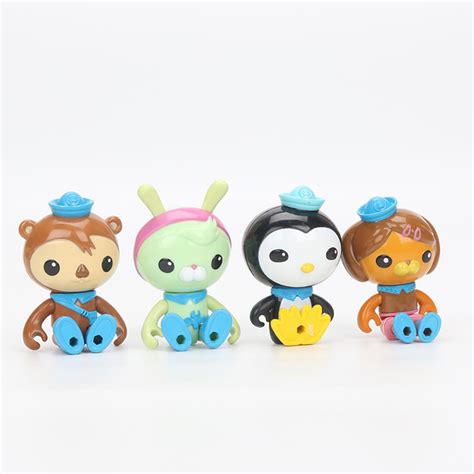 Original 4pcsset Octonauts Crew Pack Peso Shellington Tweak Dashi Pvc