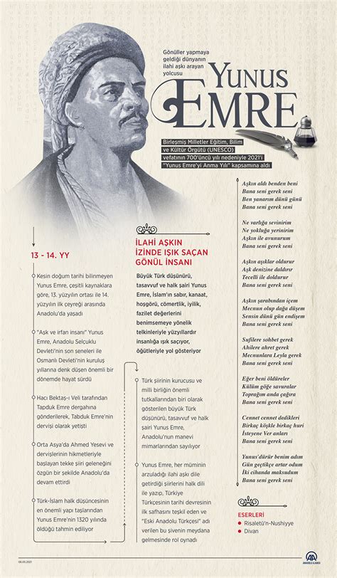 Gönüller yapmaya geldiği dünyanın ilahî aşkı arayan yolcusu Yunus Emre