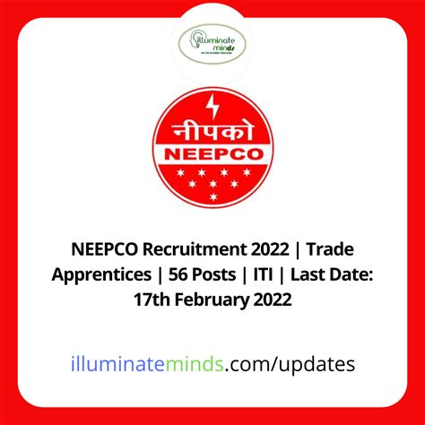 Neepco Recruitment 2022 Trade Apprentices 56 Posts Iti Last