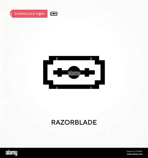 Razorblade Vector Icon Modern Simple Flat Vector Illustration For