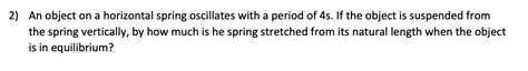 Solved An Object On A Horizontal Spring Oscillates With A Chegg