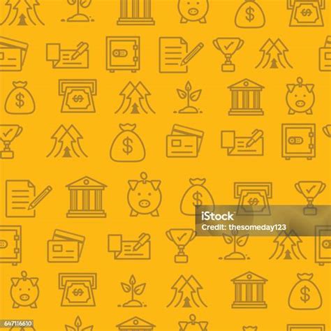 不同風格的圖示無縫線型 銀行向量圖形及更多企業圖片 企業 儲蓄 商務 Istock
