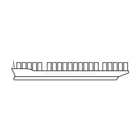 Barge Vector Iconblack Vector Icon Isolated On White Background Barge