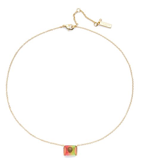 Kurt Geiger London Signature Eagle Tourmaline Short Pendant Necklace