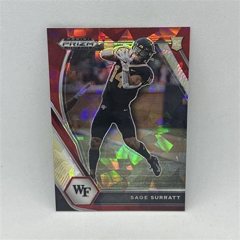 Sage Surratt Panini Prizm Draft Picks Rookie Red Cracked Ice Card Rc Ebay