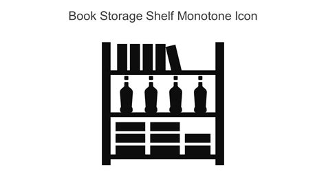 Book Storage Shelf Monotone Icon In Powerpoint Pptx Png And Editable
