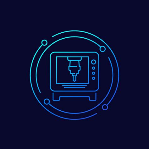 Cnc Machine Icon Linear Design 29284915 Vector Art At Vecteezy