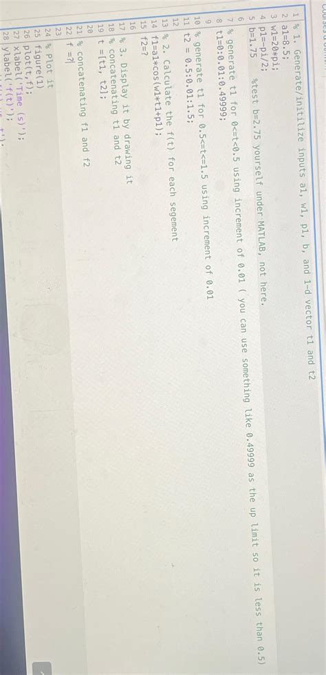 solved 1 ﻿generate initilize inputs a1 w1 p1 b ﻿and 1 d