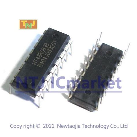 10 Pcs Ht48r063b Dip 16 Ht48r063 Enhanced I O Type 8 Bit Otp Mcu