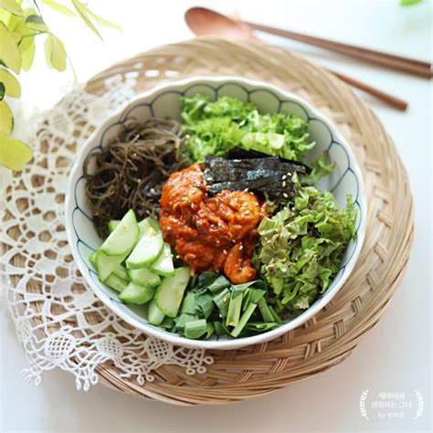 멍게비빔밥 레시피 꼬시래기 더해 멍게젓갈 비빔밥 만들기 멍게요리 네이버 블로그