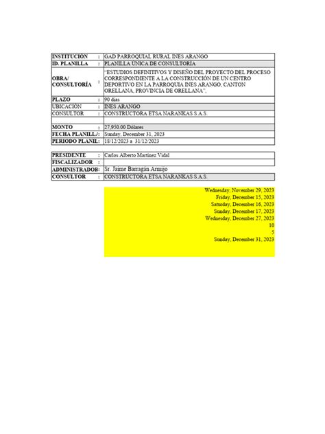 Planilla N1 8 Enero 2024 Pdf Gobierno Impuestos