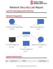 AuthenticationLabReport Raabe Docx Network Security Lab Report Lab Title Managing