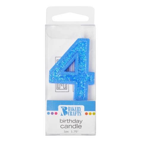 Bakery Crafts Glitter Yellow 4 Birthday Candle 1 Ct Kroger