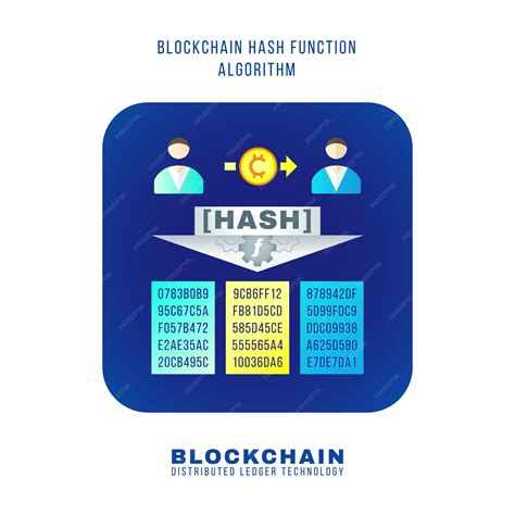 premium vector vector colorful flat design blockchain hash function