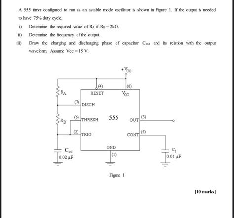Solved A Timer Configured To Run As An Astable Mode Chegg Com