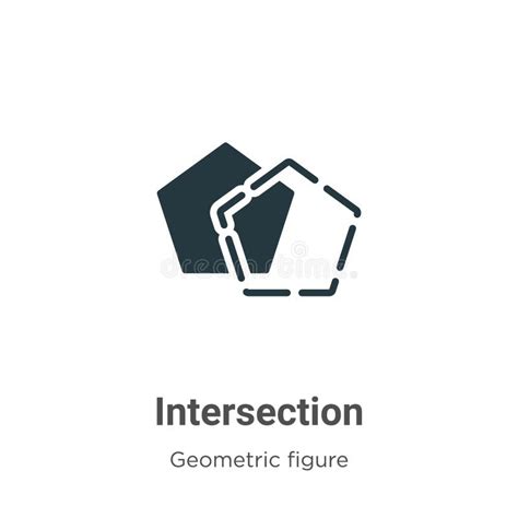 Intersection Vector Icon On White Background Flat Vector Intersection