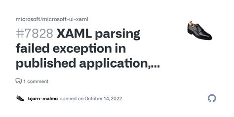 Xaml Parsing Failed Exception In Published Application But No Error At