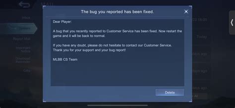 The Bug Has Not Been Fixed Rmobilelegendsgame