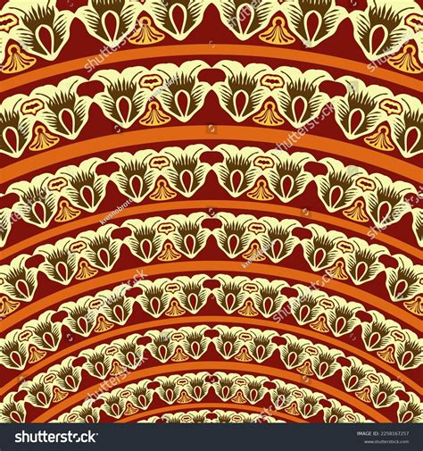 Traditional Batik Design Indonesia Consists Many เวกเตอร์สต็อก ปลอด