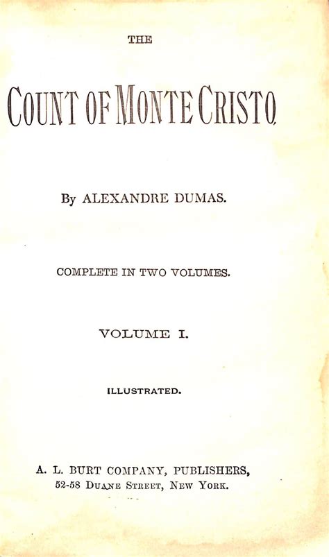 The Count Of Monte Cristo Vol 1 2 Dumas Alexandre