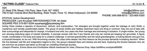 New Ari Aster Film In Development Acting Class Rariaster