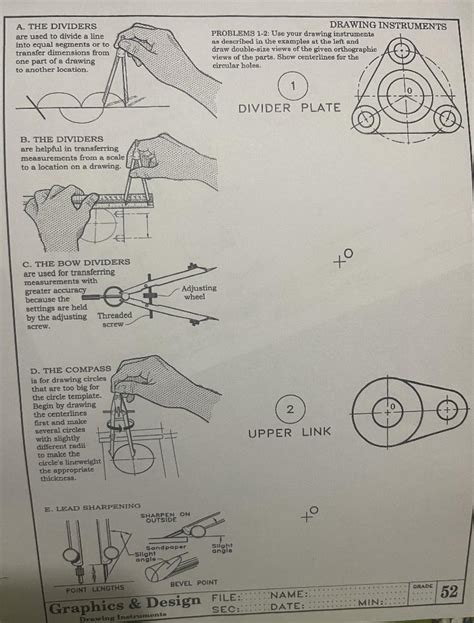 solved problems 1 2 use your drawing instruments as