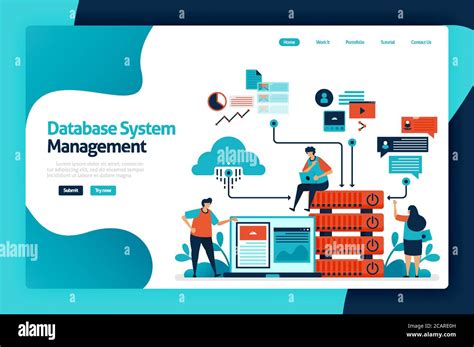 Database System Management Landing Page Design Manage Control And