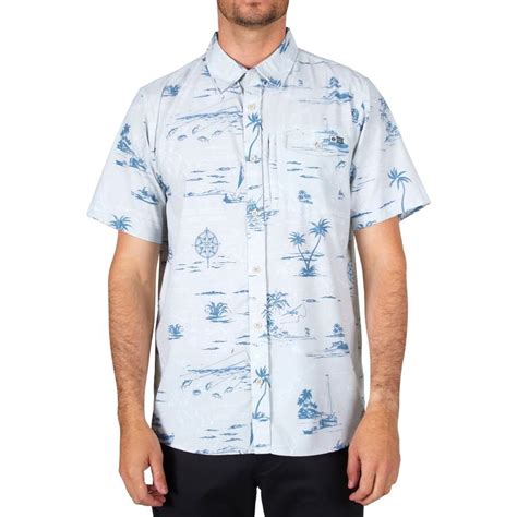 Salty Crew Seafarer Short Sleeve Tech Woven Shirt Mens Clothing