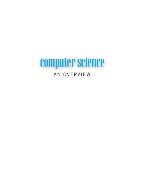 Solution Computer Science An Overview Th Edition Studypool